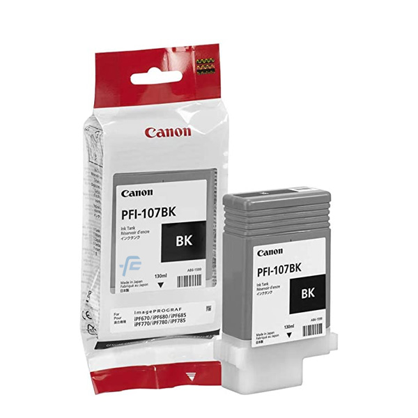 Tinta Canon PFI-107BK Negro 130ml - F2 STORE